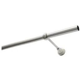Gardinenstange Gardinia "Set Metall" Gr. 2, silber (edelstahlfarben), L:200cm Ø:19mm, Metall, Gardinenstangen, 1-Lauf