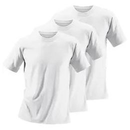 H.I.S. T-Shirt H.I.S, Herren, Gr. 8/XXL, weiß, Jersey, Obermaterial: 100% Baumwolle, unifarben, Basic, bequem normal, Rundhals, abgesteppte Kante, Shirts, aus Baumwolle perfekt als Unterziehshirt, Topseller