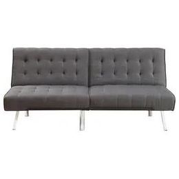 Sofa "Pierre", grau, B:180cm, ATLANTIC HOME COLLECTION, Sofas, Schlafsofa 2-Sitzer-Sofa, mit verstellbarer Rückenlehne, mit Wellenunterfederung