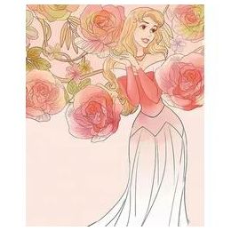 Bild Komar "Sleeping Beauty Roses", bunt (farbe bild(er): bunt), B:40cm H:50cm, Holz, Papier, Bilder, Wandbild zur Dekoration im Kinderzimmer - ohne Rahmen