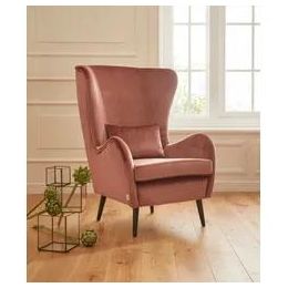 Sessel Home Affaire "Salla auch in Fellimitat und Feincord, viele Bezugsarten, Ohrensessel", orange (terra), H:118cm T:94cm, Samtcord (92% Polyester 8% Polyamid);Struktur (100% Polyester);Struktur Hahnentritt (100% Polyester);Struktur fein (100% Polyester);Samtoptik (100% Polyester);Fellimitat (100% Polyestr), Sessel, Ohrensessel ohne Hocker Ohrensessel Ohrensessel mit Hocker, wahlweise mit oder o
