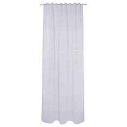 Vorhang Tom Tailor HOME "Natural Stripe", blau (navy), B:130cm H:250cm, Polyester, Gardinen, transparent