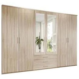 Kleiderschrank wimex "Ben", braun (eiche sägerau nachbildung), B:270cm H:210cm T:58cm, Schränke, mit jeweils drei Schubkästen