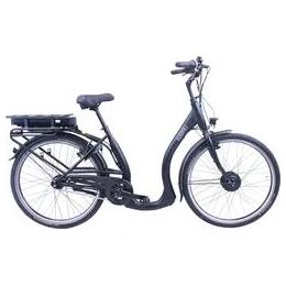 E-Bike Hawk BIKES "eCity Comfort" Gr. 44, schwarz, Elektrofahrräder, 44cm, 26 Zoll (66,04cm), Pedelec, Elektrofahrrad für Damen u. Herren