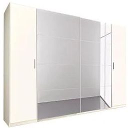 Dreh-/Schwebetürenschrank wimex "Lotto", weiß (weiß, spiegel), B:270cm H:210cm T:65cm, Schränke, Schwebetürenschrank Kleiderschrank