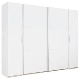 Schwebetürenschrank Rauch "Kleiderschrank Drehtürenschrank Schrank Garderobe KRONACH TOPSELLER", weiß, B:268cm H:210cm T:59cm, Holzwerkstoff, Schränke, mit Dreh- und Schwebetüren und vielen Einlegeböden MADE IN GERMANY