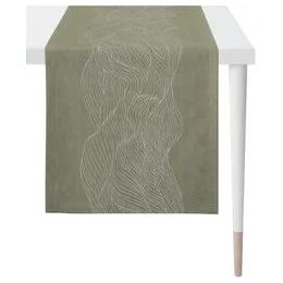 Tischläufer Apelt "5233 LOFT STYLE, Jacquard", braun, B:46cm L:140cm, Polyester, Viskose, Tischdecken