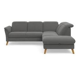 Sit & More Ecksofa SIT & MORE "Romero L-Form", grau, B:250cm H:91cm T:220cm, 90% Polyester 10%Polyamid, Sofas, wahlweise mit oder ohne TV-Funktion, Bettfunktion, Bettkasten