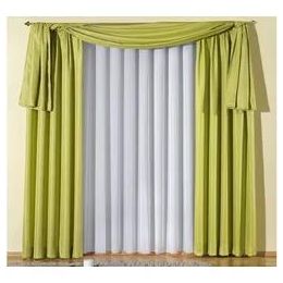 Vorhang WIRTH "Janine" Gr. 1, grün, B:135cm H:145cm, Jacquard, Polyester, Gardinen
