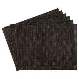 Platzset APS "Schmalband", braun (braun, dunkelbeige), B:45cm H:5mm L:33cm, Platzsets, mit umgenähten Rand, leicht abwischbar, 45x33 cm