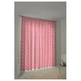 Vorhang ADAM "Retro Floret" Gr. 3, pink, B:145cm H:225cm, Jacquard, Baumwolle (Bio-Baumwolle), Gardinen, aus 100% Bio-Baumwolle