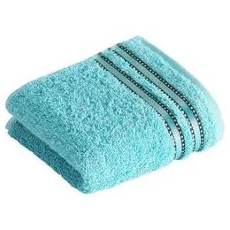 Gästehandtücher Vossen "Cult de Luxe", blau (light azure), B:30cm L:50cm, Walkfrottee, Obermaterial: 100% Baumwolle, Handtücher, im Set, mit Glanzbordüre