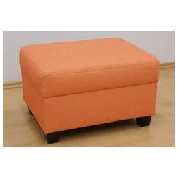 DOMO. collection Hocker DOMO COLLECTION "Norma", orange (terrakotta), B:70cm H:42cm T:55cm, Mosel Struktur (100% Polyester);Kunstleder SOFTLUX;Microfaser-PRIMABELLE (100% Polyester);NaturLEDER in Sitz und R&uuml;cken. Korpus in passendem Kunstleder SOFTLUX bezogen;Struktur (90% Polyester, 10% Polyacryl), Hocker, Polsterhocker