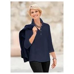 Classic Dog Poloshirt CLASSIC "Shirt", Damen, Gr. 48, blau (marine), 50% Baumwolle, 50% Modal, unifarben, ohne Ausschnitt, Shirts