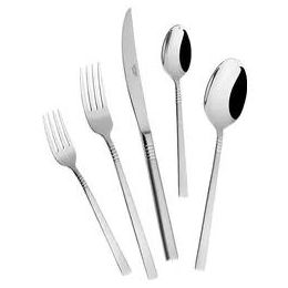 Besteck-Set Mulex "Elfaso matt", silber (silberfarben), 30 Stk., Edelstahl, Essbesteck-Sets