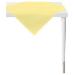 Mitteldecke Apelt "4362 RIPS UNI", gelb, B:100cm L:100cm, Baumwolle, Polyester, Tischdecken, UNI-BASIC