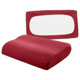 Kissenbezug bellana "Universal Jersey", rot (rubin), B:80cm L:40cm, Feinjersey, Obermaterial: 95% Baumwolle, 5% Elasthan, Kissenbez&uuml;ge, Kissenbezug, passend f&uuml;r Nackenst&uuml;tzkissen