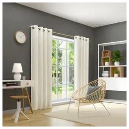 Neutex for you! Vorhang NEUTEX FOR YOU "Monza Eco" Gr. 1, weiß (wollweiß), B:146cm H:245cm, Baumwolle, Polyester, Gardinen