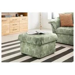 Hocker DOMO collection "Pegnitz", grün, B:60 H:39 T:60, 100% Polyester, Hocker, Polsterhocker