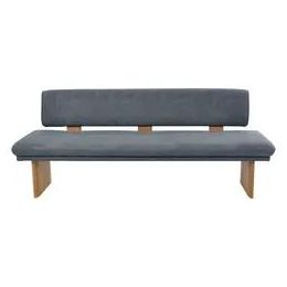 K+w Komfort & Wohnen Polsterbank K+W KOMFORT & WOHNEN "Longbeach", blau (blau 54), B:204cm H:89cm T:71cm, Sitzbänke, Spitzkissenoptik im Sitz, wahlweise in der Breite 204cm oder 224cm