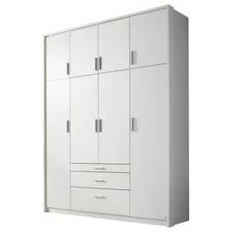 Kleiderschrank Rauch "Hildesheim", weiß, B:185cm H:231cm T:58cm, Schränke, Drehtürenschrank, inkl. Passepartout und Schubkasten mit Inneneinteilung