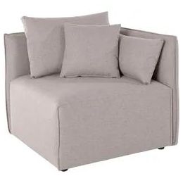Sofa-Eckelement Andas "Nöre", grau (hellgrau), B:90cm H:74cm T:90cm, Samtoptik (100% Polyester);Struktur (100% Polypropylene);Luxus-Microfaser Lederoptik (100% Polyester);Struktur fein (100% Polyester);Webstoff (100% Polyester);Baumwoll-/Leinenmix (60% Baumwoll, 40% Leinen), Polsterelemente, Modul - zum Zusammenstellen; in vielen Bezugsqualitäten und Farben