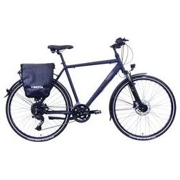 Trekkingrad Hawk BIKES "Trekking Gent Deluxe Plus Ocean Blue" Gr. 57, blau, Fahrräder, 57cm, 28 Zoll (71,12cm), für Herren