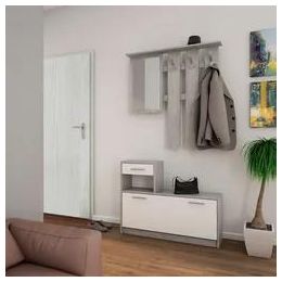 Garderoben-Set Inosign "Tamina", weiß (beton, weiß), Kastenmöbel-Sets