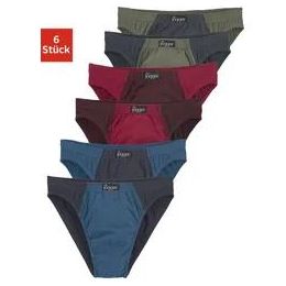Slip Le Jogger, Herren, Gr. 3, 6 Stk., bunt, Jersey, Obermaterial: 100% Baumwolle, unifarben, k&ouml;rpernah, Unterhosen Slip, sch&ouml;ner Basic in sch&ouml;nen Farbkombinationen