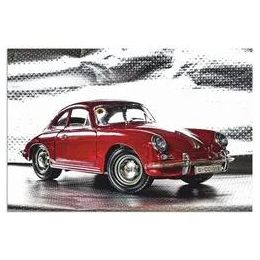Wandbild Artland "Klassiker - Der Porsche 356", rot (farbe bild(er): rot), B:60cm H:40cm, Bilder, als Alubild, Outdoorbild, Leinwandbild, Poster, Wandaufkleber