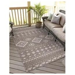 Teppich Carpet City "In-& Outdoorteppich Santorini 435, 3D-Effekt, Boho-Look", braun, B:240cm H:5mm L:340cm, Polypropylen, Teppiche, Teppich, Wetterfest & UV-best&auml;ndig f&uuml;r Terrasse, Balkon, K&uuml;che, Flur