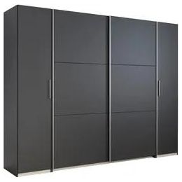 Schwebetürenschrank Rauch "Kleiderschrank Drehtürenschrank Schrank Garderobe KRONACH TOPSELLER", grau (graumetallic), B:268cm H:210cm T:59cm, Holzwerkstoff, Schränke, mit Dreh- und Schwebetüren und vielen Einlegeböden MADE IN GERMANY