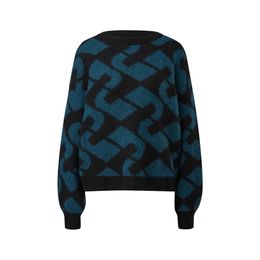 comma, COMMA Pullover Damen Größe M petrol / schwarz