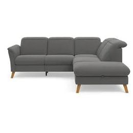 Sit & More Ecksofa SIT & MORE "Romero L-Form", grau, B:250cm H:91cm T:220cm, 90% Polyester 10%Polyamid, Sofas, wahlweise mit oder ohne TV-Funktion, Bettfunktion, Bettkasten