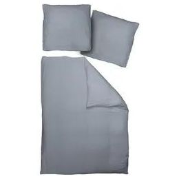 Bettwäsche ADAM "Uni Collection light", blau (königsblau), B/L: 155cm x 220cm, 1 Stk., 1 Stk., Renforcé, B/L: 80cm x 80cm, 2 Stk., Renforcé, Obermaterial: 100% Baumwolle, Bettwäsche, aus 100 % Bio-Baumwolle, 2 teilig - Bettwäsche Set