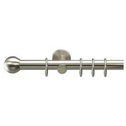 Gardinenstange Liedeco, silber (silberfarben), L:200cm Ø:20mm, Gardinenstangen