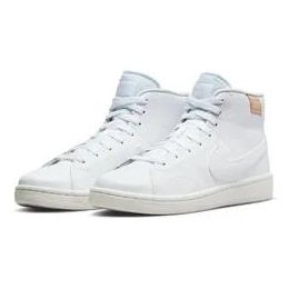 Sneaker Nike SPORTSWEAR "Wmns Court Royale 2 Mid", Gr. 37,5, weiß, Leder, unifarben, Schuhe Skaterschuh Sneakerboots Schnürboots