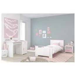 Jugendzimmer-Set Parisot "Biotiful", rosa (weiß, rosa), Schlafzimmermöbel-Sets