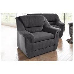 Sessel DOMO collection "Lale, formschöner und komfortabler Sessel, tolle Armlehnen", grau (anthrazit), B:98cm H:88cm T:93cm, Struktur grob (85% Polyester, 15% Polyacryl);Struktur (100% Polyester);Microfaser PRIMABELLE (100% Polyester), Sessel, Polstersessel, modern und zeitlos