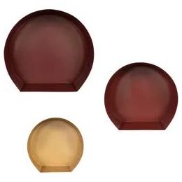 Deko-Wandregal Kayoom "Wandregal-Set Triple 110", rot, B:27 H:37,5 T:12, Eisen, Regale