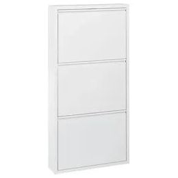 Schuhschrank Heine HOME, weiß, B:50cm H:103cm T:15cm, Stahl, Schränke
