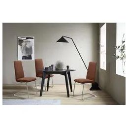Polsterstuhl stressless "Laurel", braun (copper paloma, chrom glänzend), B:53cm H:105cm T:60cm, Leder PALOMA: PALOMA ist ein durchgefärbtes Semianilin-Möbelleder mit natürlicher Narbung., Stühle, High Back, Größe M, mit Beinen aus Stahl in Chrom glänzend