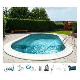 Ovalpool MY POOL BWT "PREMIUM mit grauer Innenfolie", grau (weiß, grau), B:360cm H:120cm L:737cm, Schwimmbecken, Höhe 120 cm, in versch. Größen erhältlich