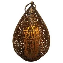 Näve LED Gartenleuchte NÄVE "Remora", gold (goldfarben), B:18cm H:27,8cm L:18cm, Leuchten, antik, Tisch- Hängeleuchte, Inn- Outdoor geeignet, Flammeneffekt