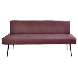 K+w Komfort & Wohnen Polsterbank K+W KOMFORT & WOHNEN "Giacomo I", rot (carbernet, schwarz), B:177cm H:87cm T:62cm, Sitzbänke, Metallfüsse in schwarz, wahlweise in der Breite 200cm oder 177cm