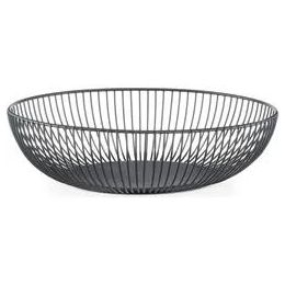 Obstschale zeller PRESENT, schwarz, H:8cm Ø:28cm, Metall, Schüsseln, in klarem Design