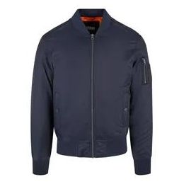 Anorak Urban Classics "Urban Classics Herren Basic Bomber Jacket", Herren, Gr. S, blau (navy), 100% Polyamid, unifarben, normal, amerikanischer Ausschnitt, Jacken