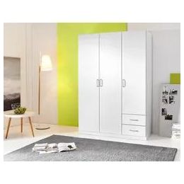 Kleiderschrank Rauch "P4You", weiß, B:136cm H:210cm T:54cm, Schränke