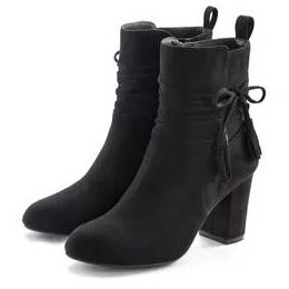 Stiefelette Lascana, Damen, Gr. 35, schwarz, Obermaterial: 100% Textilmaterial. Futter: 100% Textilmaterial. Decksohle: 100% Lederimitat. Laufsohle: 100% Synthetik, unifarben, Schuhe, mit Blockabsatz, High-Heel-Stiefelette, Ankle Boots, Stiefel