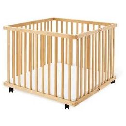 Laufgitter Pinolino "Lexus, 100x100 cm", Baby, braun (buche, klar lackiert), Laufställe, faltbar; Made in Europe